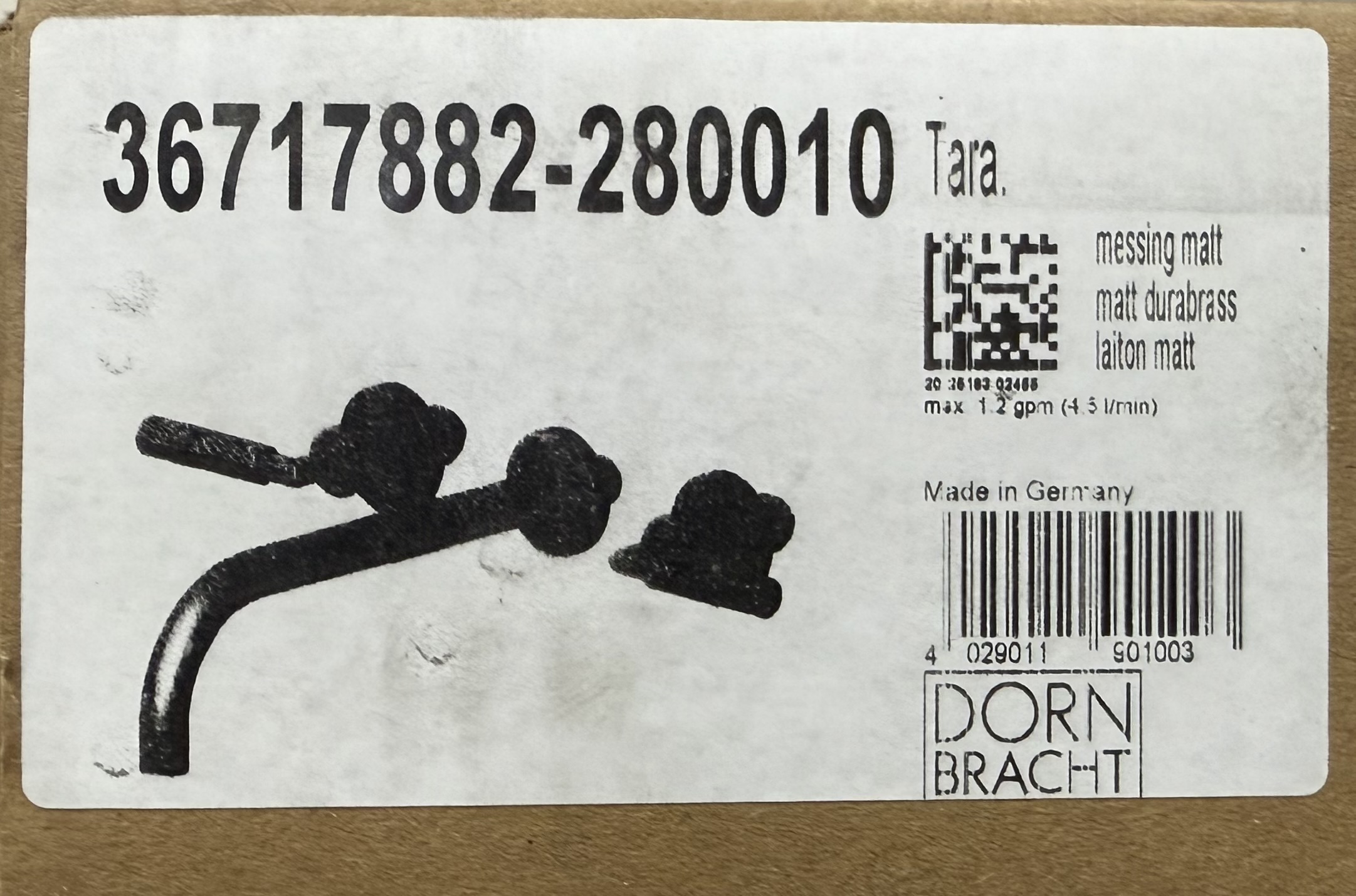 Dornbracht Wall Mounted Three Hole Lavatory Mixer Without Drain ...
